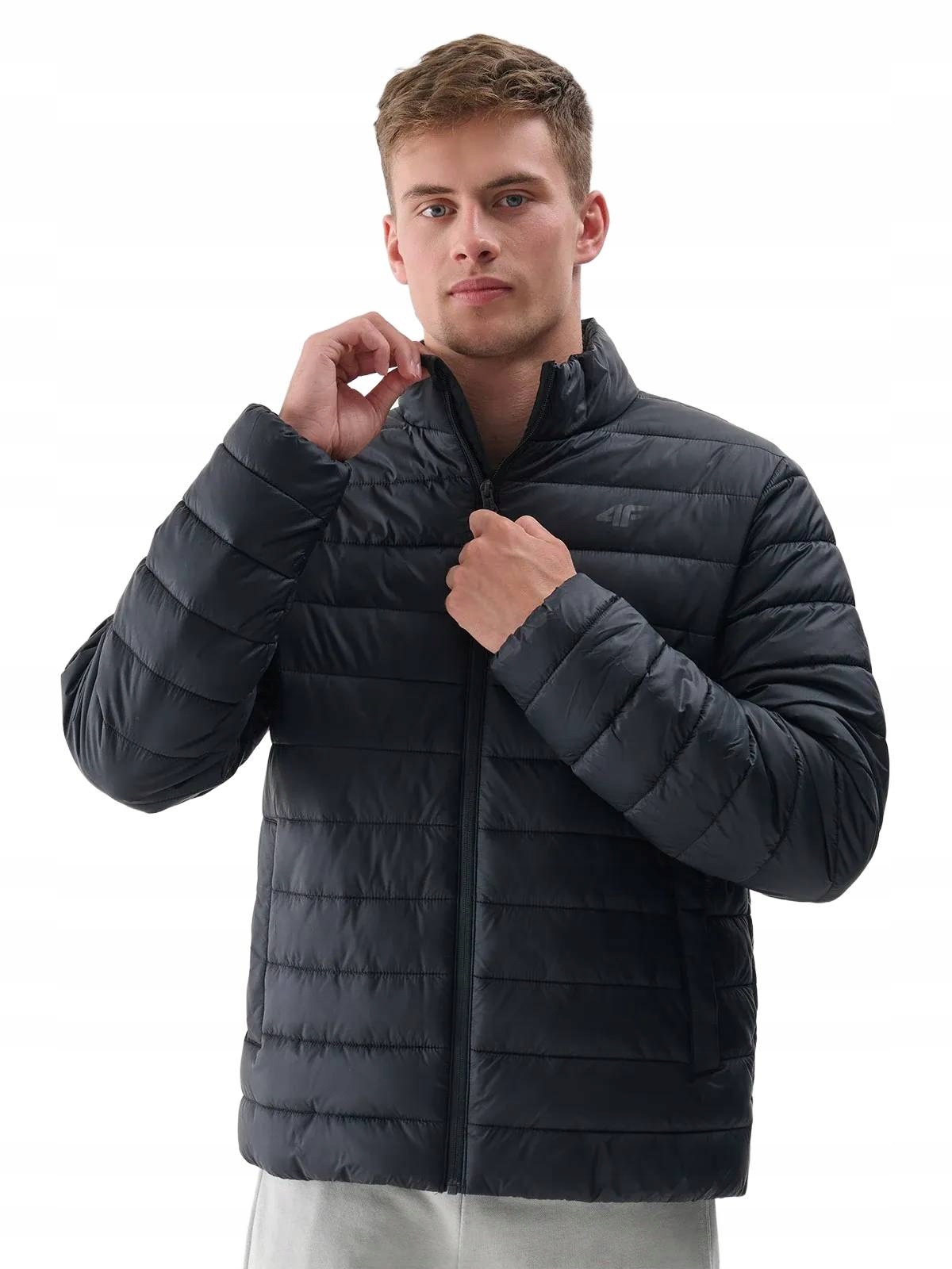 KURTKA PUCHOWA MĘSKA 4F PRZEJŚCIOWA PIKOWANA STÓJKA BEZ KAPTURA XXL ...