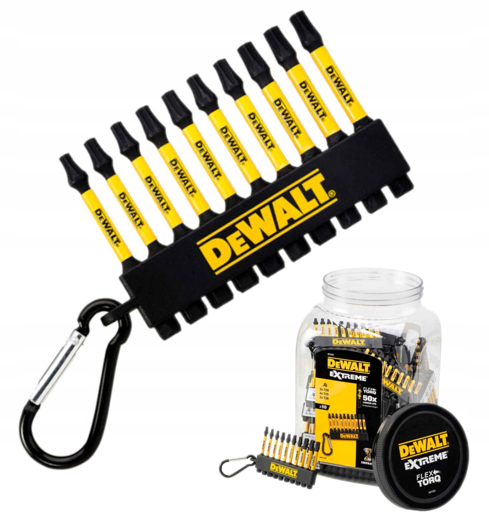 DeWALT 10 db-os TORX ütvefúró bit készlet T20 T25 T30 DT7275 ...