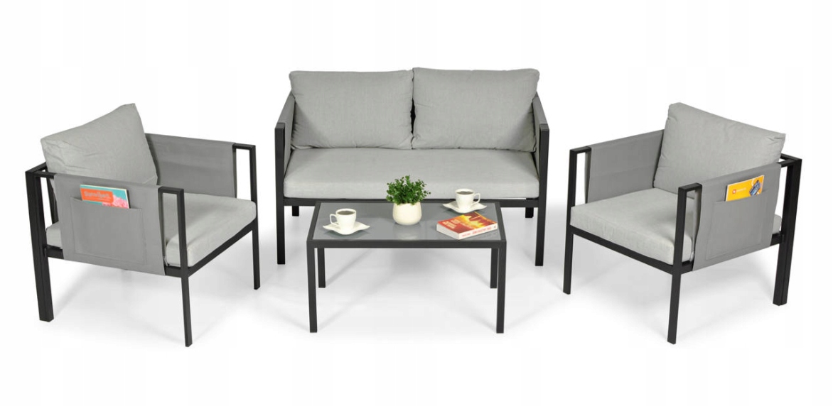 Zestaw ogrodowy IBIZA kawowy stół fotel sofa komplet taras (Komplet ...