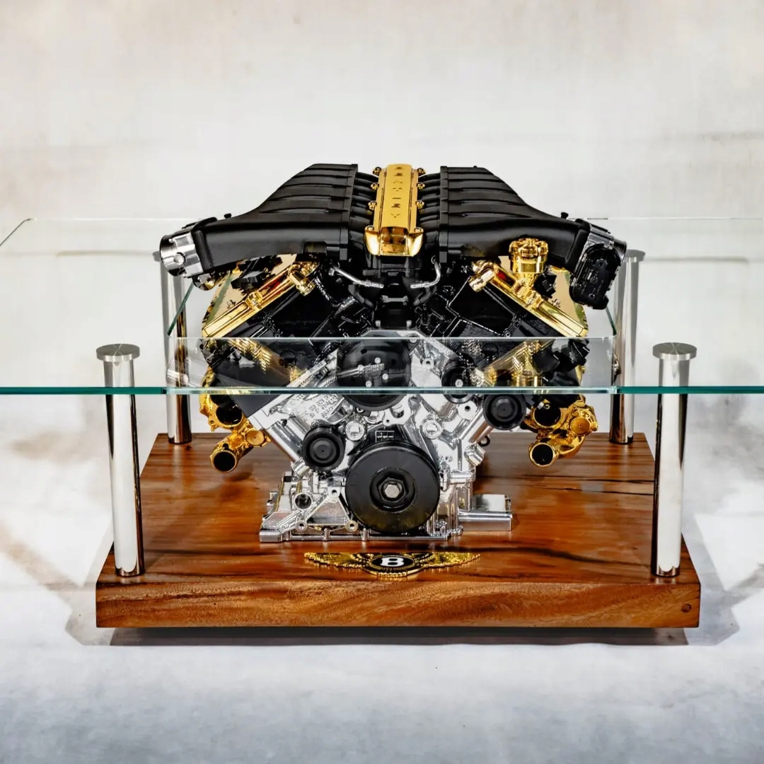 Stolik z silnika W12 Bentley Continental GT Engine table Stolik kawowy ...