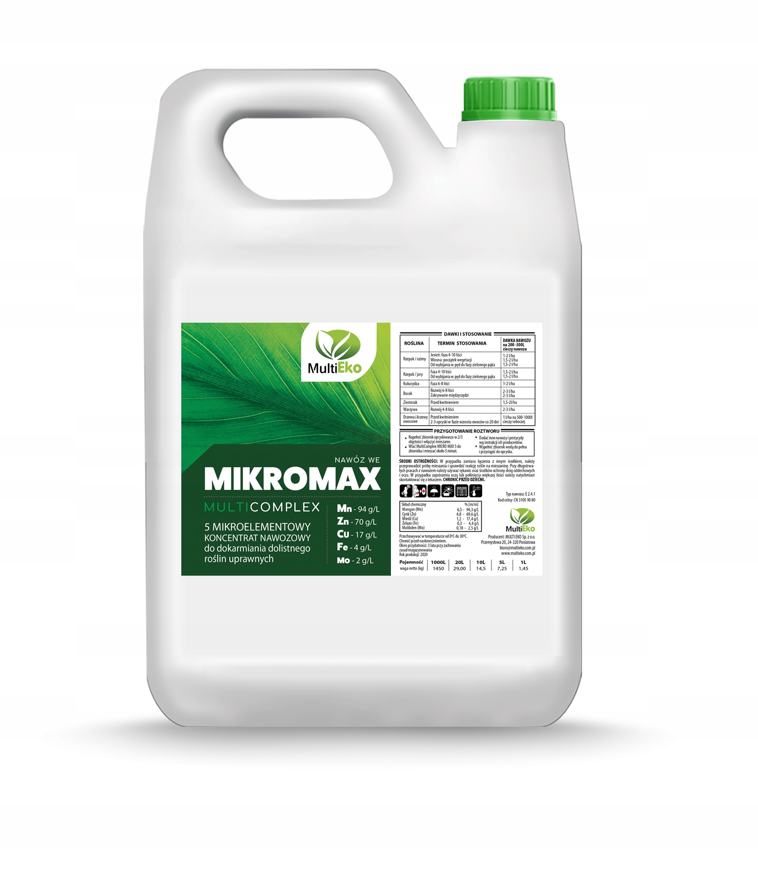 Nawóz wieloskładnikowy Multi Eko płyn 7 kg 5 l (0824277690951) • Cena ...