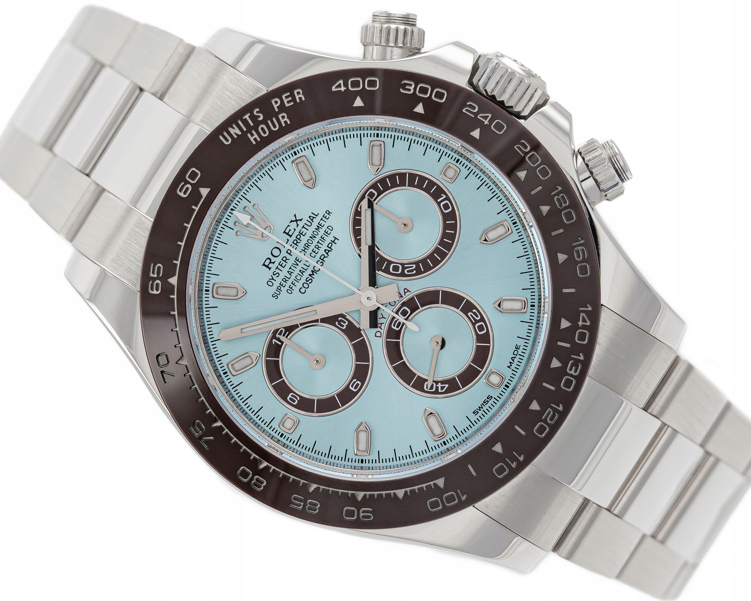 ROLEX COSMOGRAPH DAYTONA PLATINUM ICE BLUE DIAL REF. 116506 FULL SET ...
