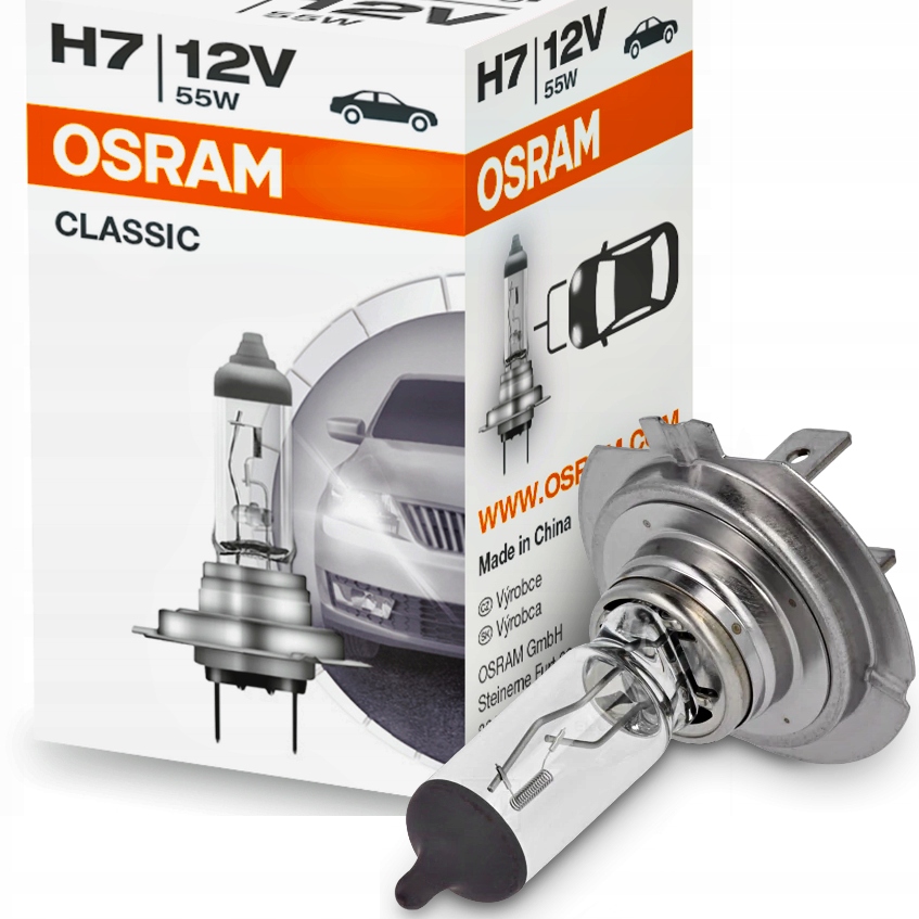 ŻARÓWKA OSRAM H7 55W 12V Homologacja E1 ECE R37 1 SZT ORYGINALNA ...