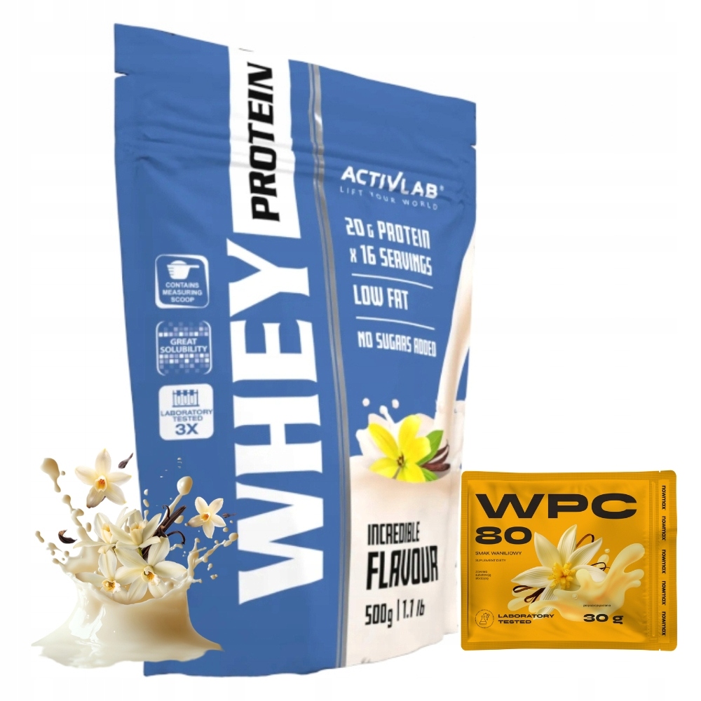 ACTIVLAB WHEY PROTEIN ODŻYWKA BIAŁKOWA BIAŁKO WPC 500 g + PRÓBKA WPC 80 30g - 5907368803449 ...