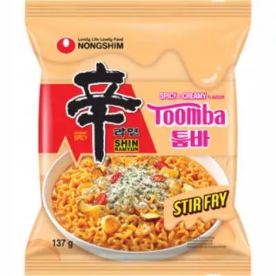 Koreański Ramen danie Shin Ramyun Toomba, spicy & cream 137g Nongshim ...