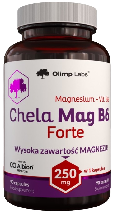 OLIMP CHELA MAG B6 FORTE magnez 250 mg witamina B 90 kapsułek ...