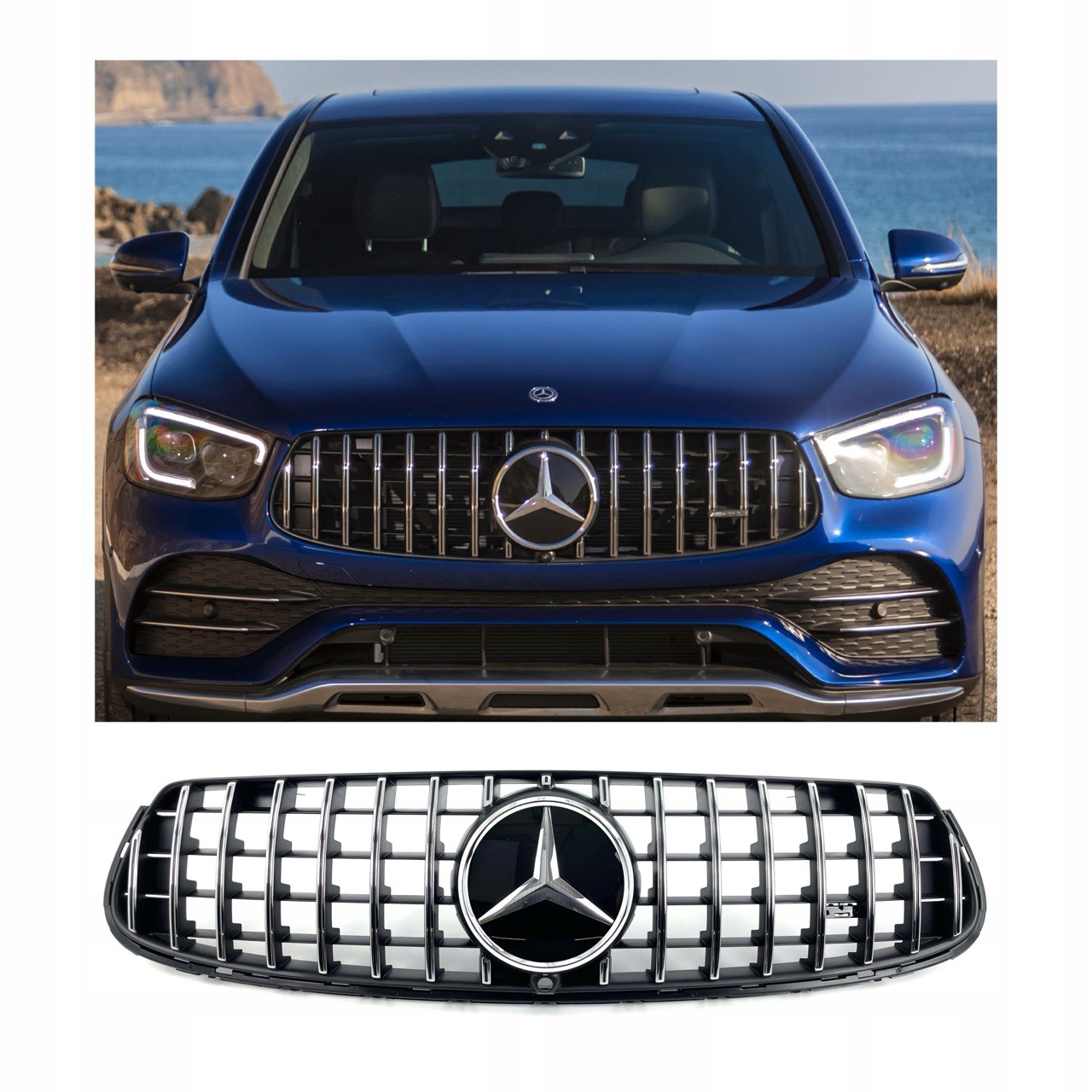 MERCEDES GLC X253 LIFT AMG 43 OEM PANAMERICANA GRILL ATRAPA za 1599 ...