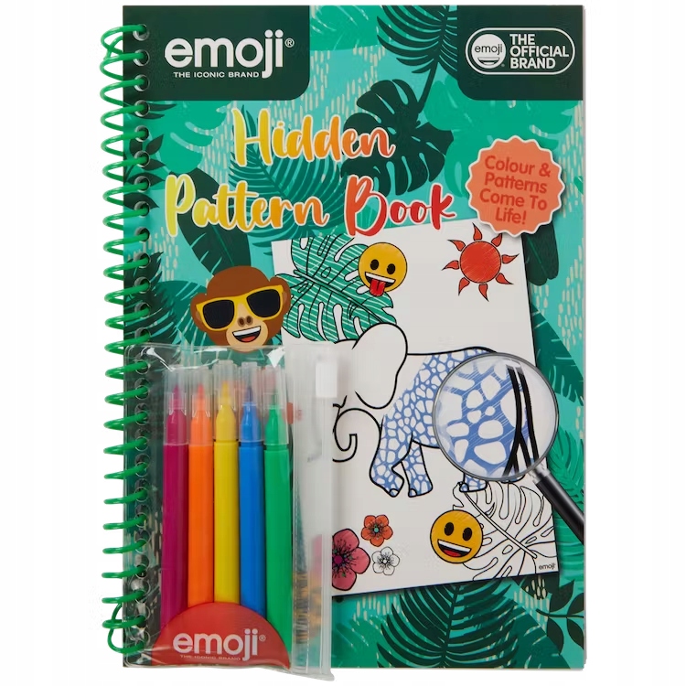 Kolorowanka ukryte wzory + mazaki EMOJI (8720512853209) • Cena, Opinie ...