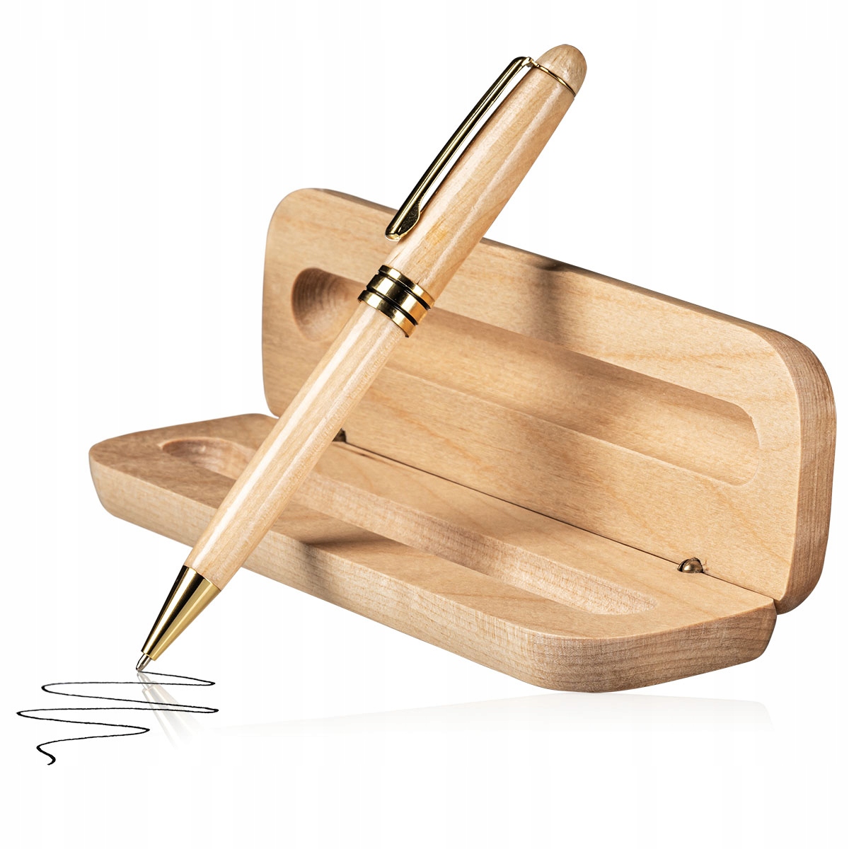 Długopis w Drewnianym Etui Zestaw Piśmienniczy na Prezent Elegancki Eco ... Długopis w Drewnianym Etui Zestaw Piśmienniczy na Prezent Elegancki Eco ...