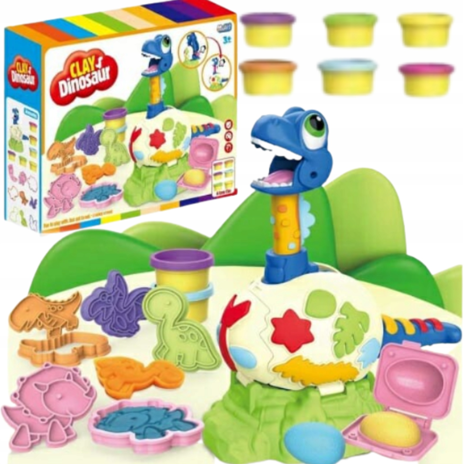 CIASTOLINA MASA PLASTYCZNA ZESTAW KREATYWNY CIASTO MAKARON FOREMKI ...