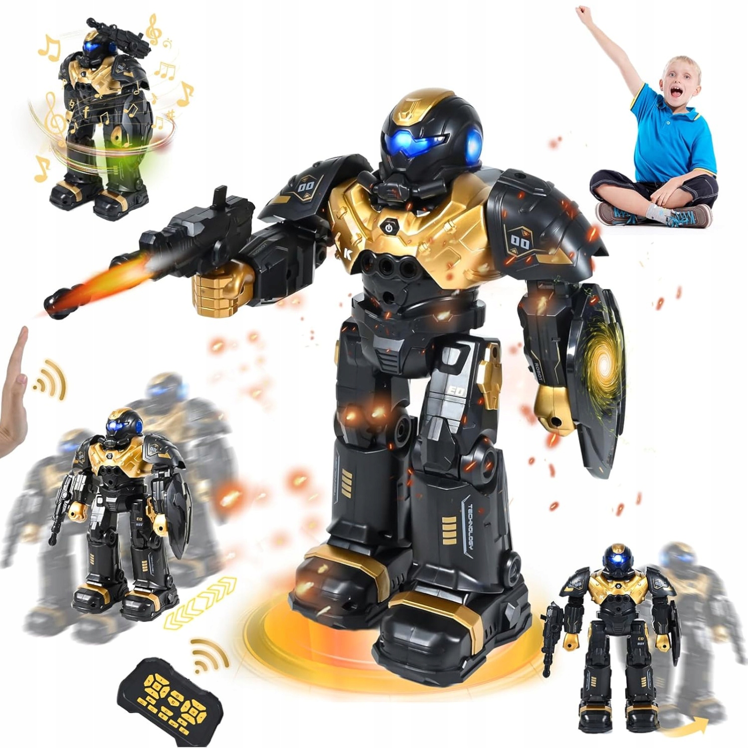 INTELIGENTNY ROBOT RC ZDALNIE STEROWNY GESTEM PILOTEM PROGRAMOWANIE ...