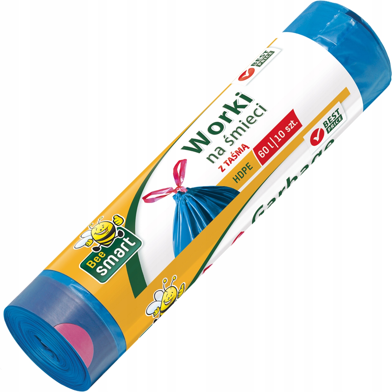 WORKI NA ŚMIECI z taśmą mocne niebieskie 60L x 10 szt - Kol-Pol x Bee ... WORKI NA ŚMIECI z taśmą mocne niebieskie 60L x 10 szt - Kol-Pol x Bee ...