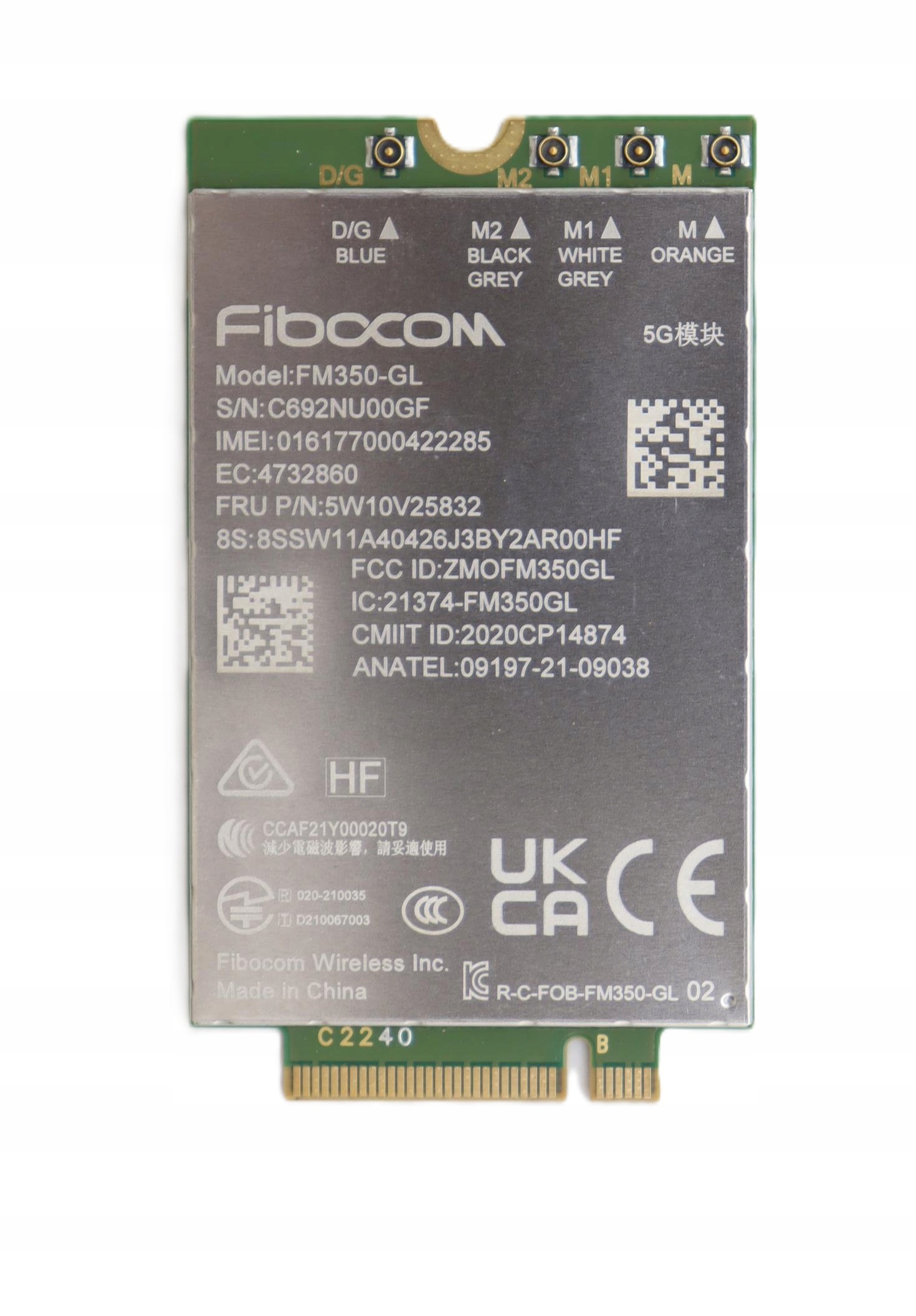 Oryginalny modem WWAN 5G M.2 Lenovo 5W10V25832 Fibocom FM350-GL - Sklep ...