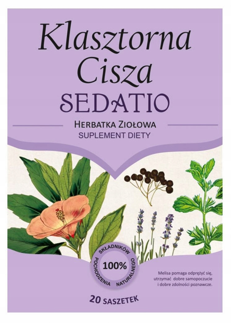 Herbata ziołowa Klasztorna cisza Sedatio 100 g (5901691470309) • Cena ...
