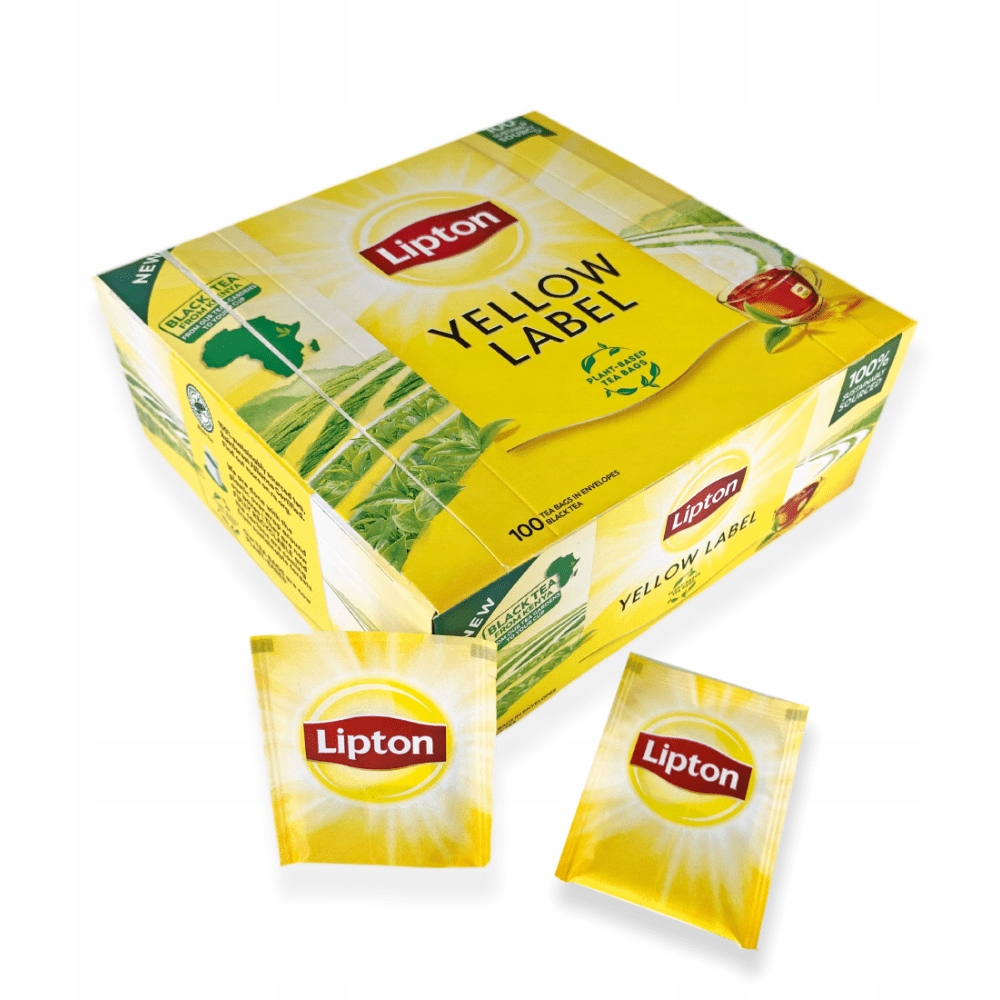 HERBATA CZARNA LIPTON YELLOW LABEL 100SZT KOPERTY 14017962643 - Allegro.pl