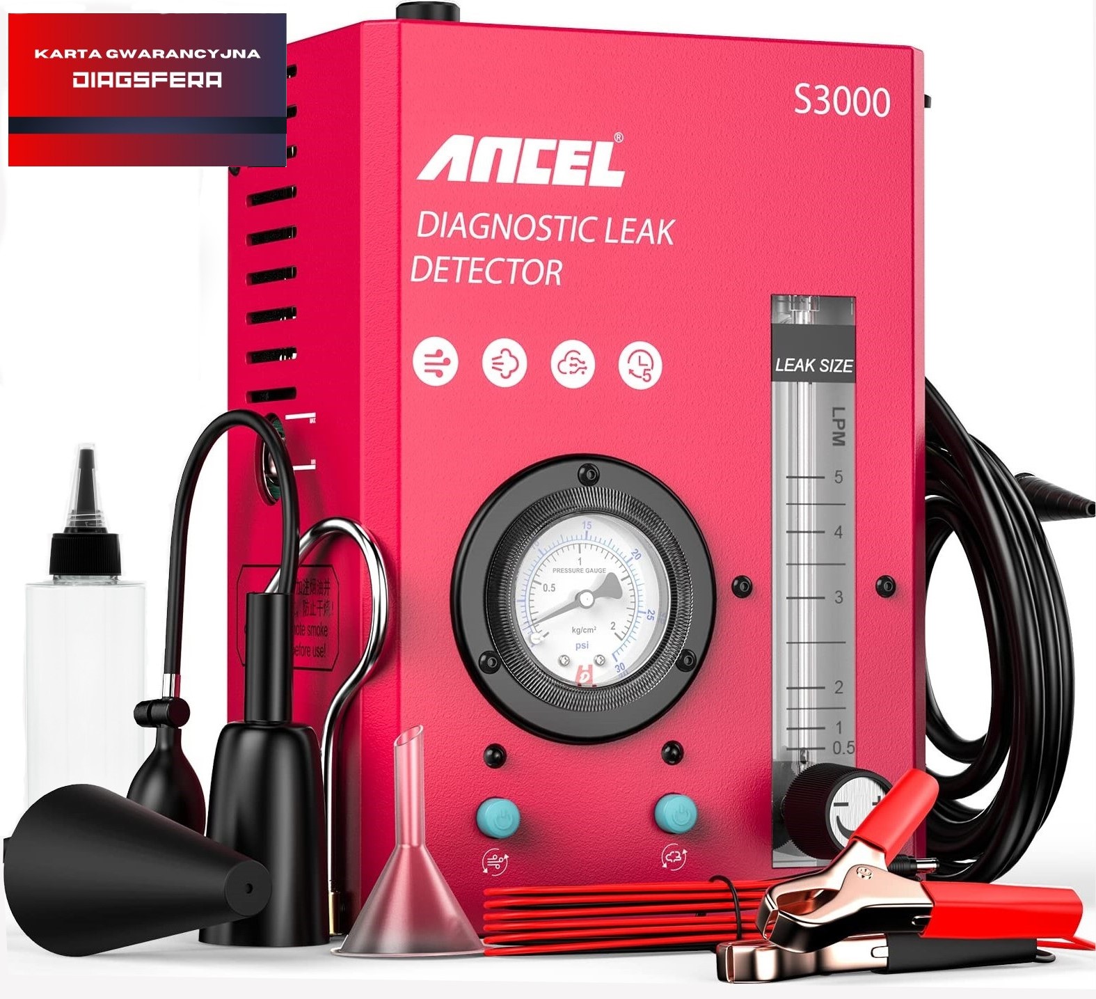 TESTER SZCZELNOŚCI ANCEL S3000 Zadymiarka NAJWYŻSZY MODEL 6901941471284 ...