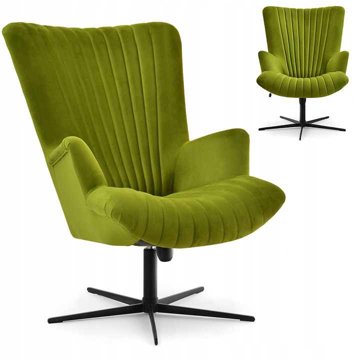 WYGODNY FOTEL OBROTOWY DO SALONU ESLA MECH CZARNY (5907698672494 ...