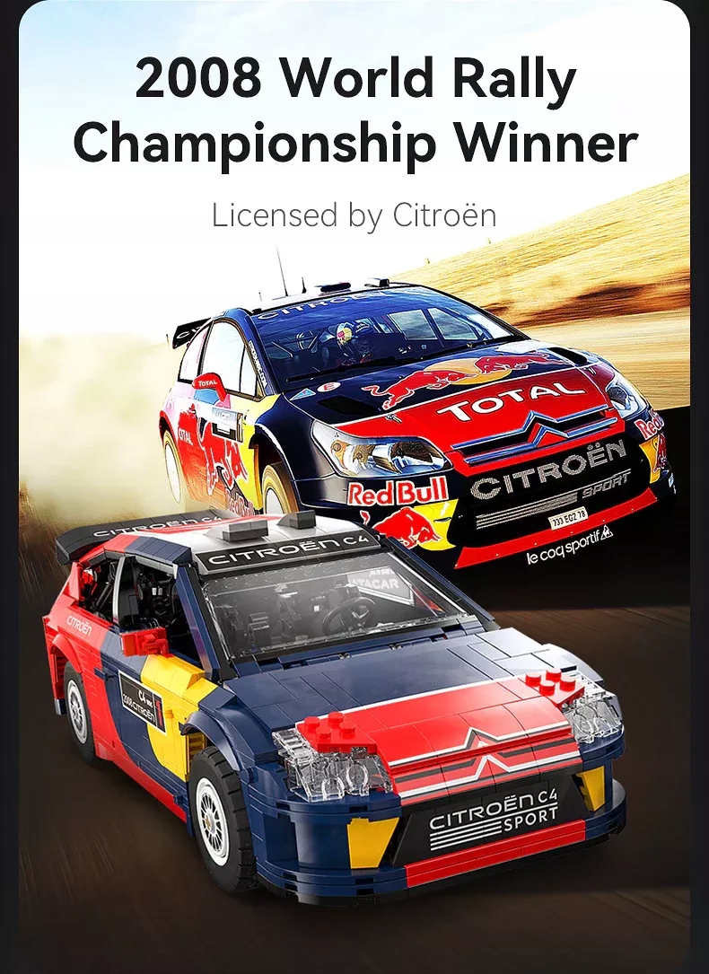 Cada Building Blocks Citroen C4 Wrc 2008 Model Car 1569 Parts Kit New ...