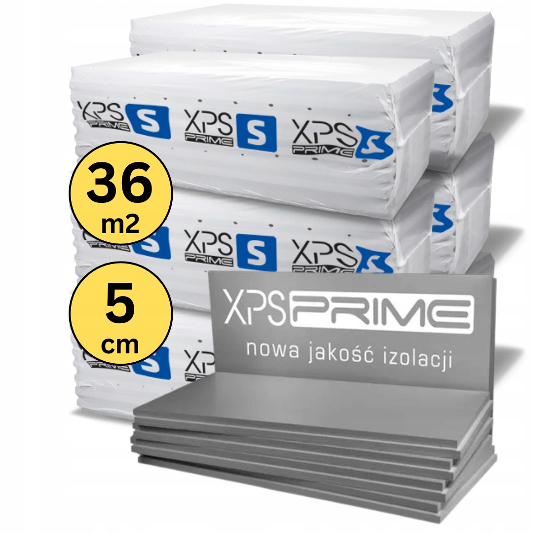 XPS Prime S Styrodur XPS Synthos styropian 5cm 50mm ZESTAW - 36 m2 ...