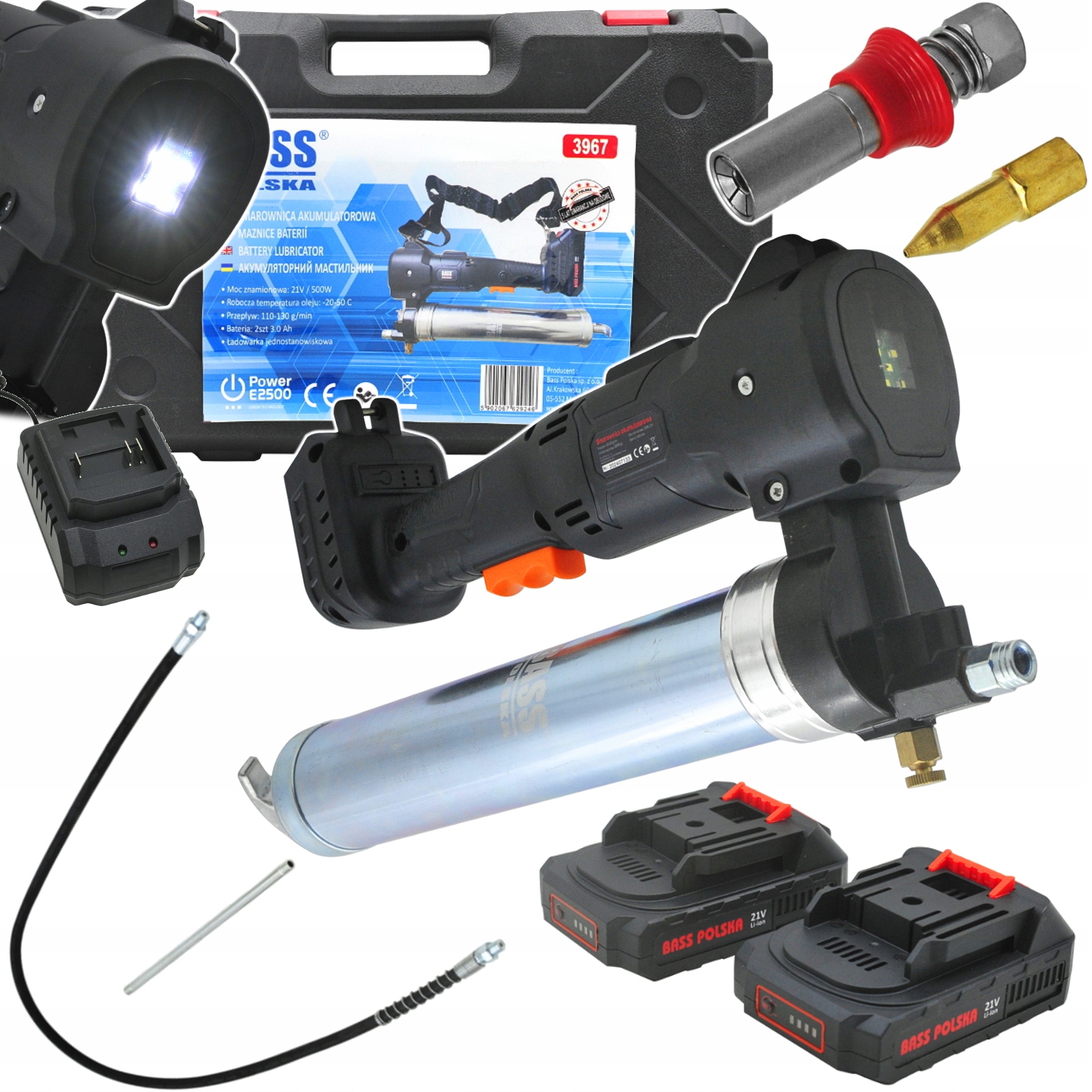 SMAROWNICA AKUMULATOROWA 21V 3Ah 500W ZESTAW Z AKUMULATOREM BASS POLSKA ...