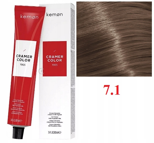 KEMON CRAMER COLOR farba do włosów 100 ml Nr 7.1 (8020936006558) • Cena ...