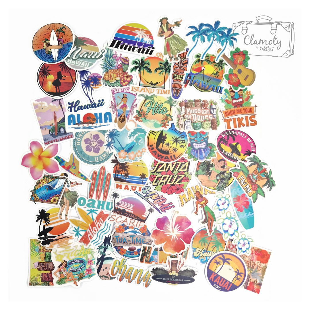 Nálepky Sticker Bomb Surfer Hawaii Mix - Allegro