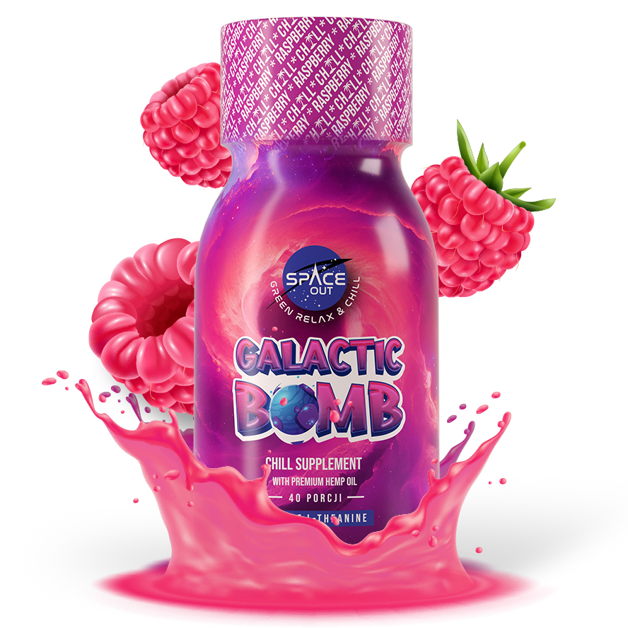 SpaceOut GALACTIC BOMB Unc. Green Hemp Shot Space Out Olejek konopny ...