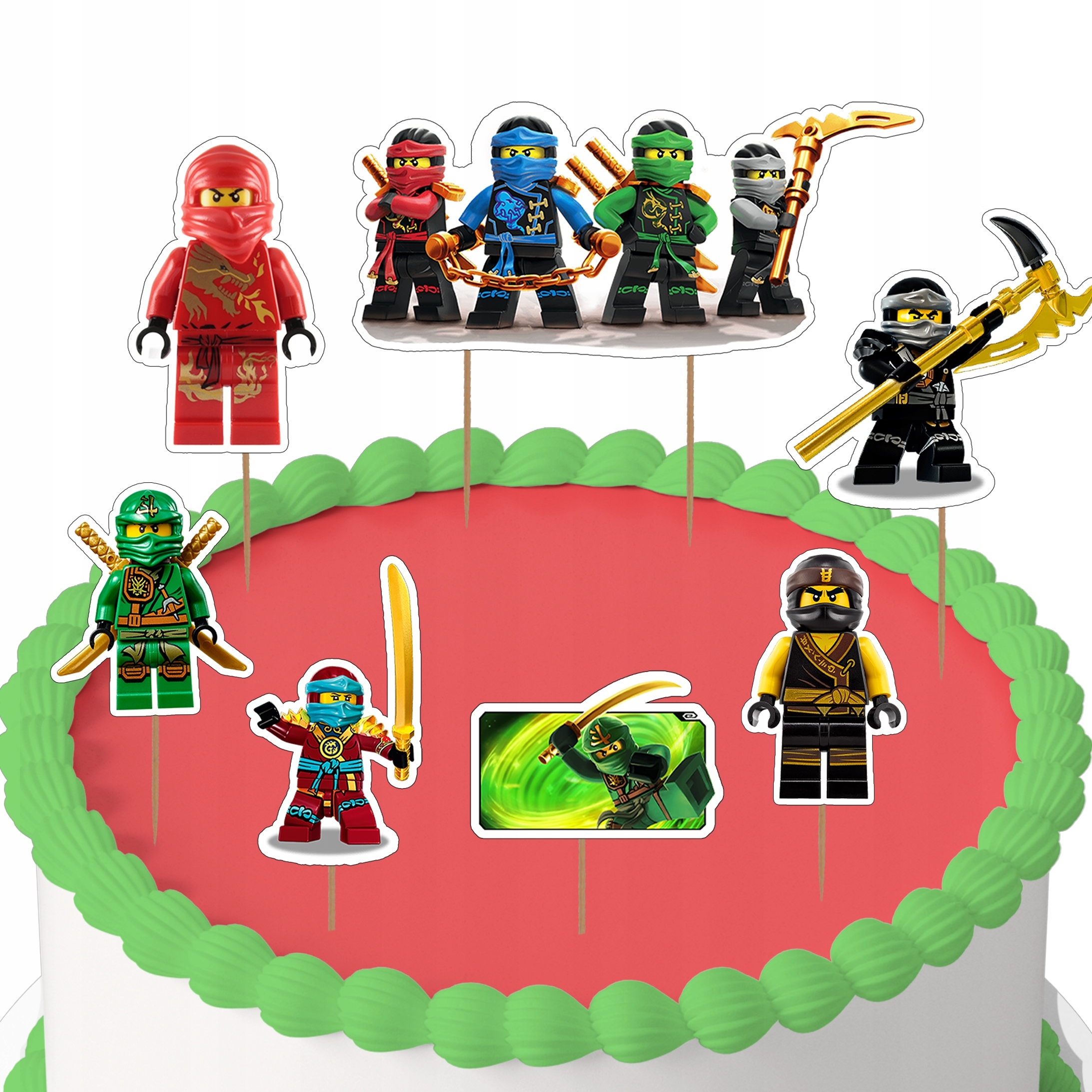 TOPPER LEGO NINJAGO NA TORT BABECZKI POSTACI 9 sztuk - porównaj ceny ...