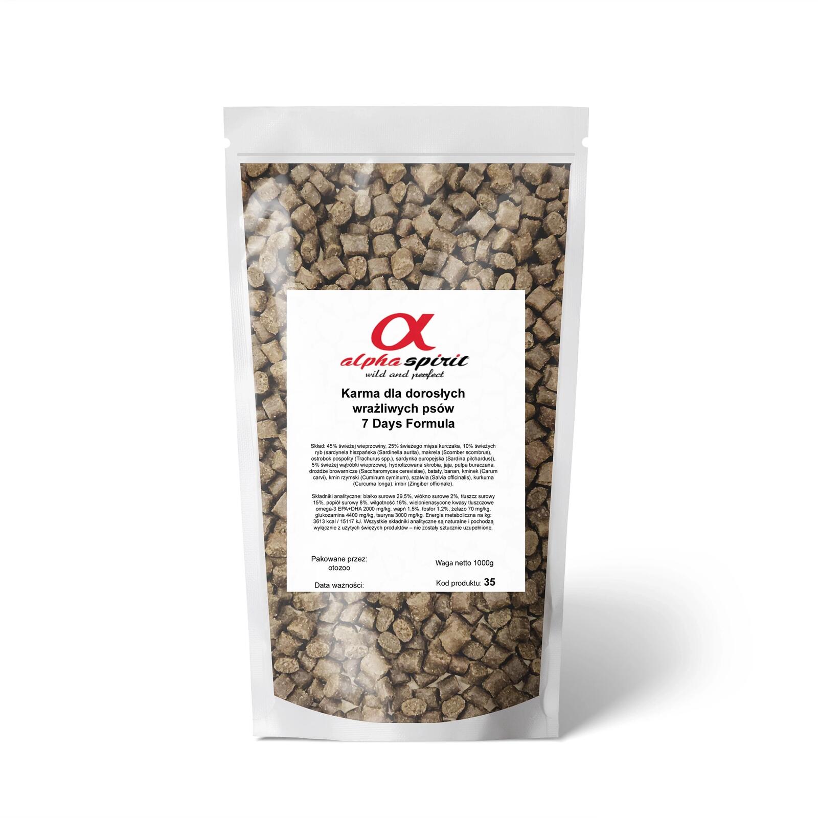 ALPHA SPIRIT KARMA DLA PSA 7 DAYS WEEK 1KG LUZ KARMA NA WAGĘ ...