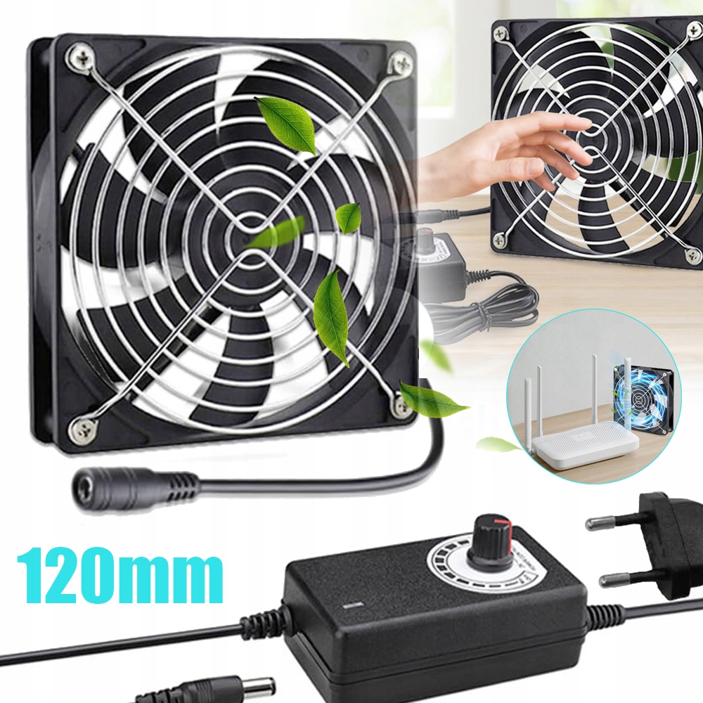 VENTILÁTOR 120 MM, PRE STOLNÝ POČÍTAČ, NOTEBOOK, TV BOXY, ROUTER za 13 ...