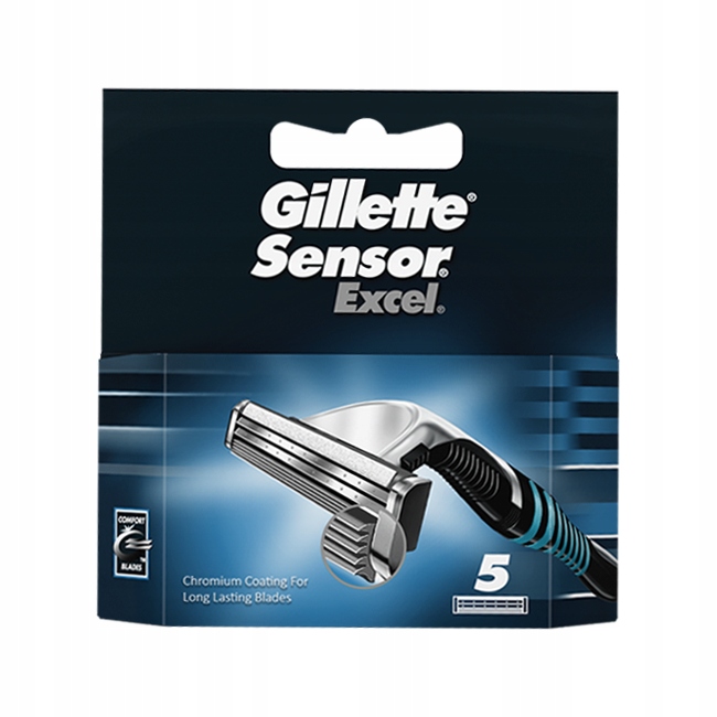 Ostrza wymienne Gillette Sensor Excel 5 sztuk srebrne (5901464000221) • Cena, Opinie • Wkłady do ...