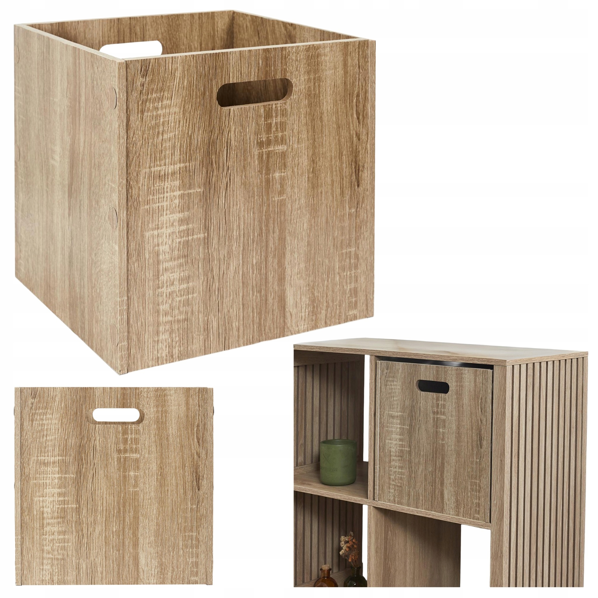 Drevená úložná krabička Cube 30x30x30 cm štvorcová, mdf hračky za 11 ...