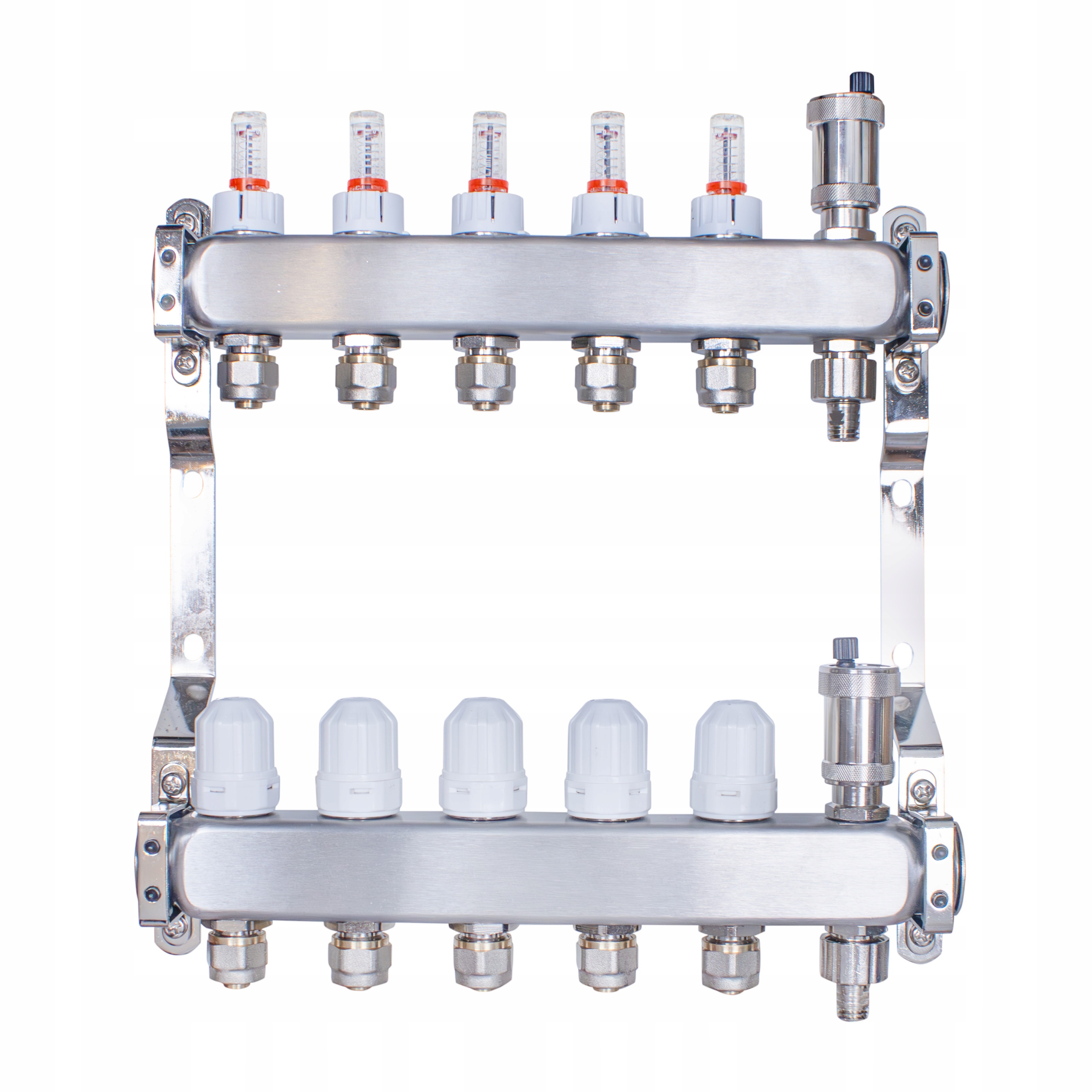 Rozdzielacz do podłogówki ze stali nierdzewnej 5 obwodów sekcji stal ...