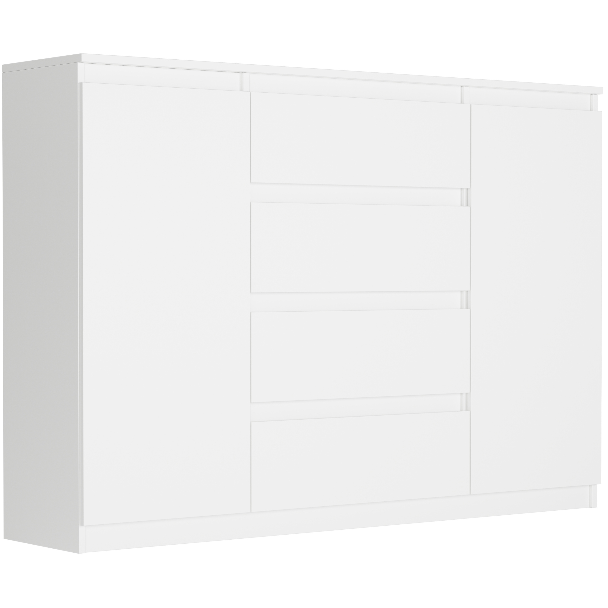 Komoda Framire 140 x 40 x 98cm biały matowe (5907477652860) • Cena ...