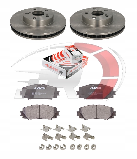 TOYOTA PRIUS 2008-2016 ELSŐ FÉKTÁRCSÁK + FÉKBETÉTEK + RÖGZÍTŐLEMEZEK ...