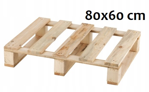 PALETA 80x60 PÓŁPALETA DREWNIANA DO TRANSPORTU 80x60 cm (Półpaleta ...