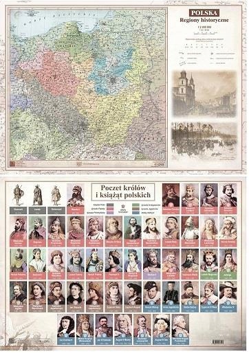 Mapa Polski A2 Regiony Historyczne ścienna ART-MAP - 18,76 zł - Allegro ...