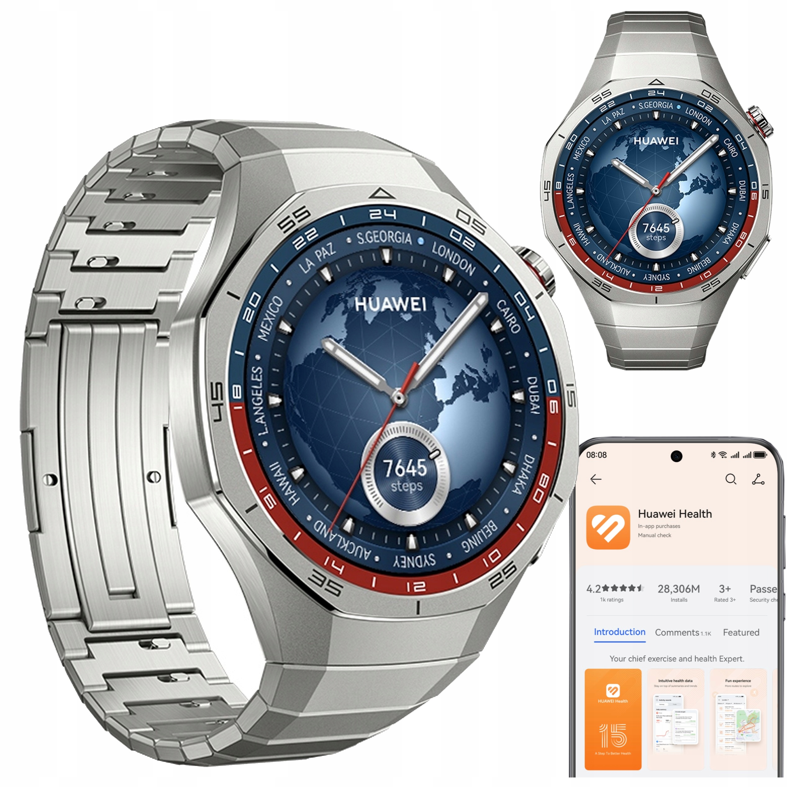 Smartwatch HUAWEI Watch GT 5 Pro Elite 46mm Srebrny - Sklep, Opinie ...