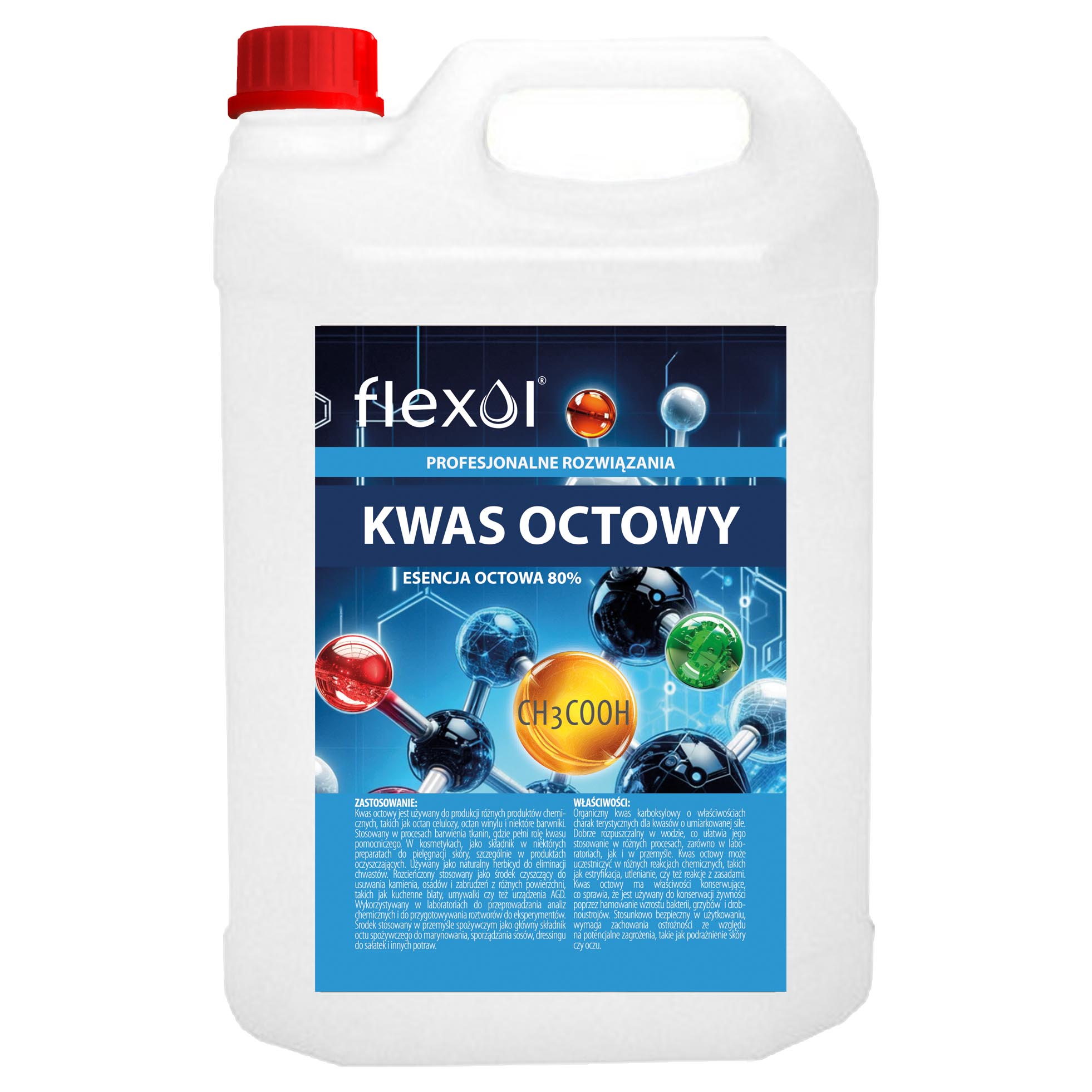 Kwas octowy 4l ESENCJA OCTOWA 80% 4L czysty (5905718992706) • Cena ...
