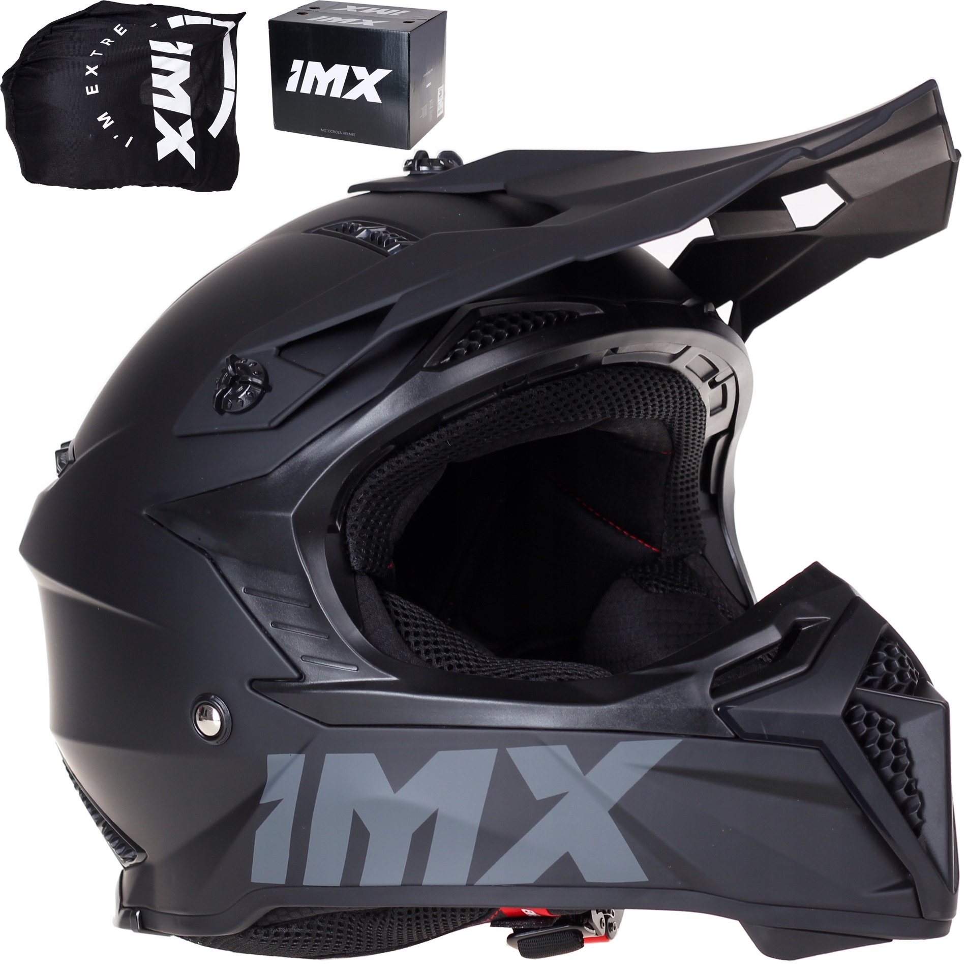 IMX FMX-02 BLACK MATT KASK cross ATV off-road 3502211_901_M za 299 zł z ...