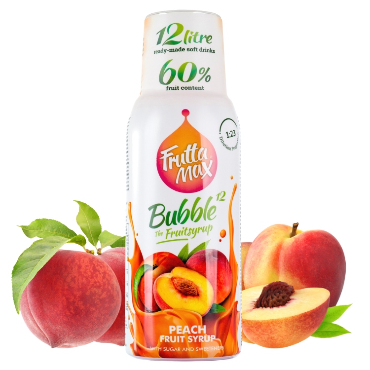 Syrop koncentrat Fruttamax Brzoskwinia 500ml do saturatora sodastream ...