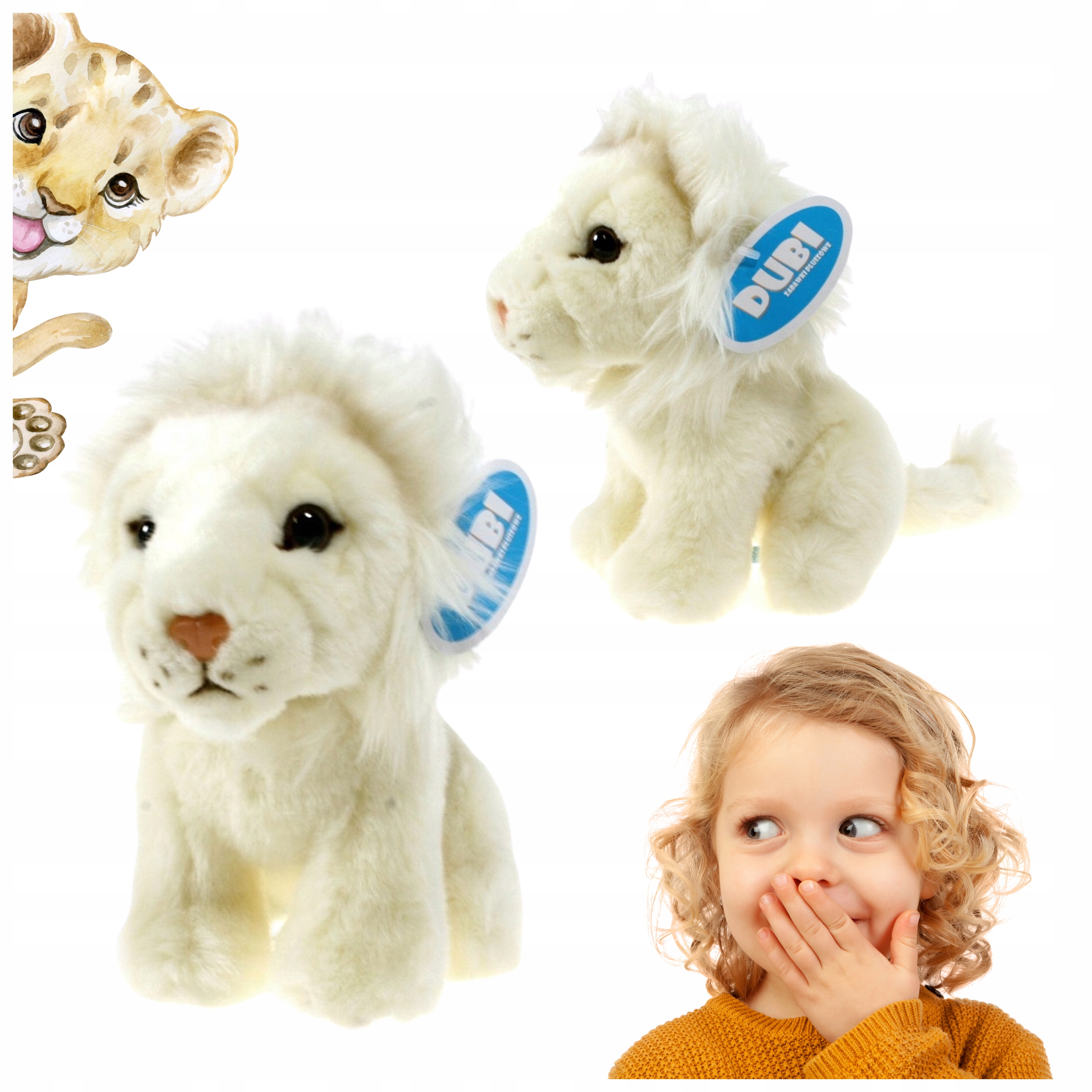 Plyšový Bílý Lev - Nízká cena na Allegro