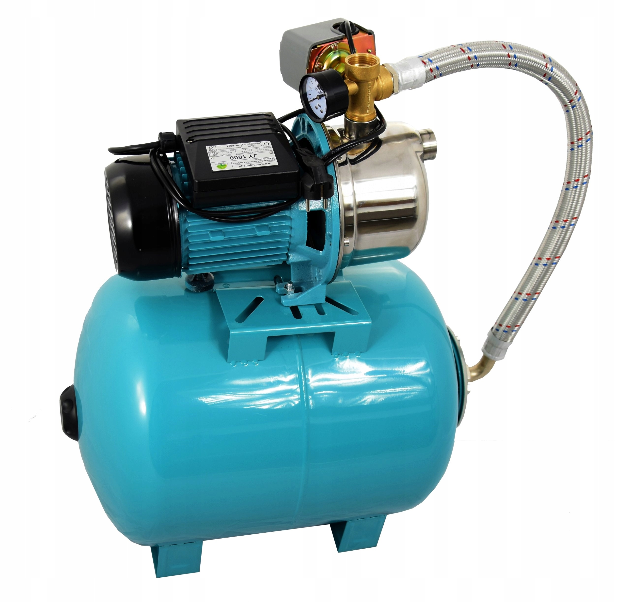 Zestaw hydroforowy Hydrofor 50L Pompa JY 1000 INOX 1100W Wirnikowa ...