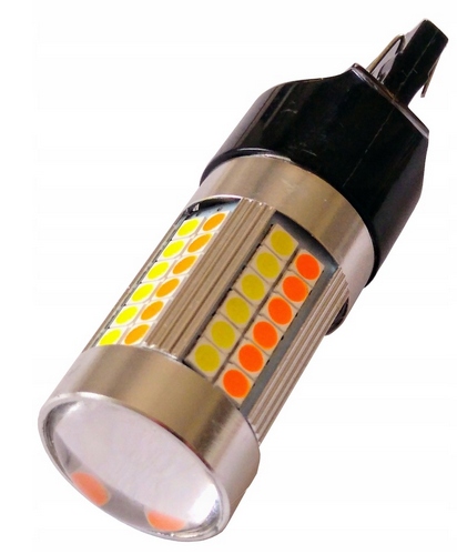 2SZT - LED DWUKOLOROWY T20 DRL/KIERUNKOWSKAZ 12V W21W W21W za 206 zł z ...