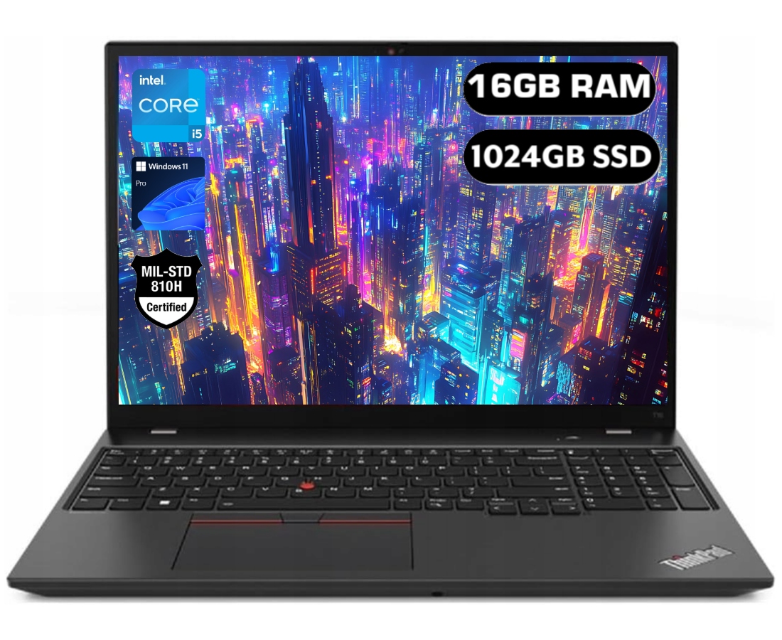 LAPTOP LENOVO ThinkPad T16 G2 16 Intel i5 16/1024GB Win11P MIL-STD ...