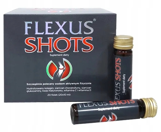 Flexus Shots płyn doustny, kwas hialuronowy, na stawy, 20 fiolek x 10 ml (7640153060839) • Cena ...