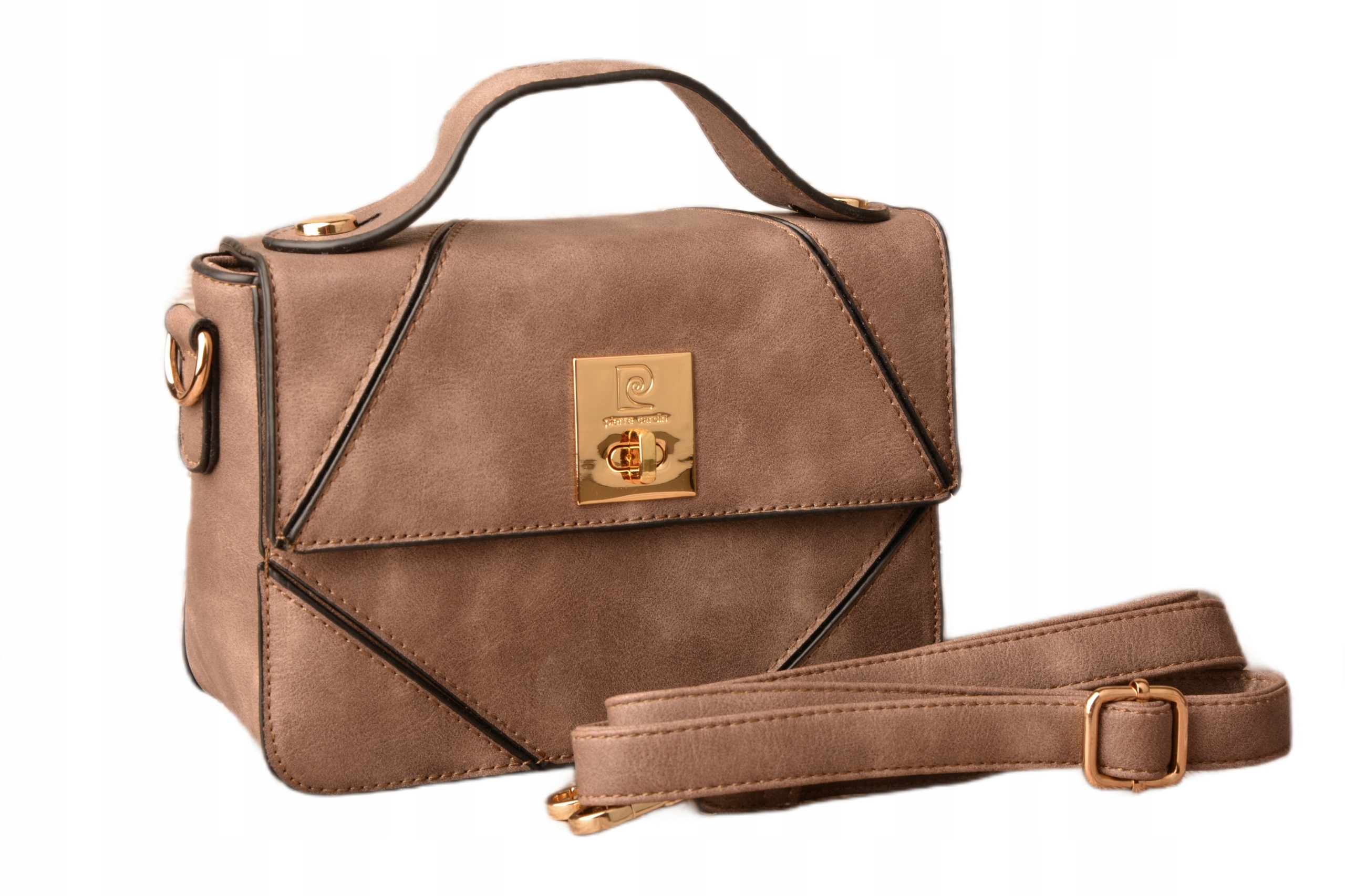 Beżowa Torebka damska kuferek Pierre Cardin • Cena, Opinie • Kuferki ...