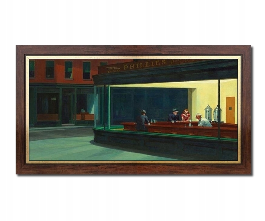 obraz Edward Hopper Nighthawks NOCNE MARKI + RAMA • Cena, Opinie ...