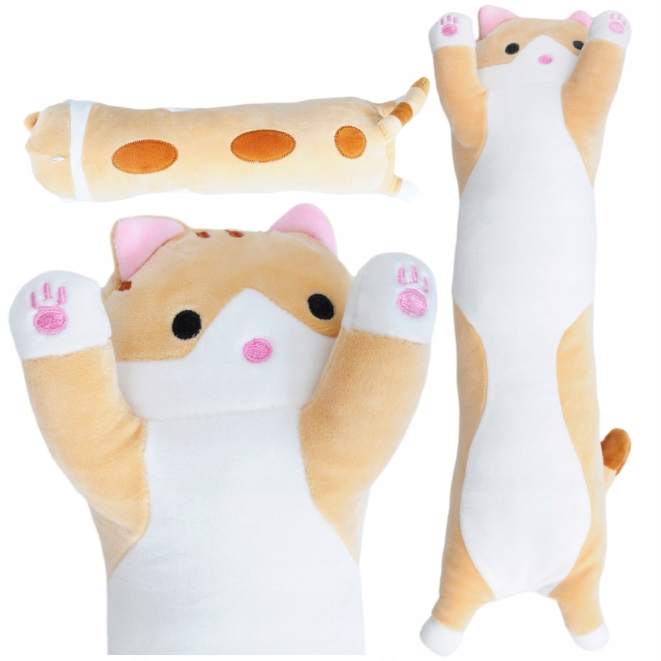 KOTEK DŁUGI MASKOTKA PODUSZKA PLUSZAK KOT 50cm XXL (5904158840783 ...