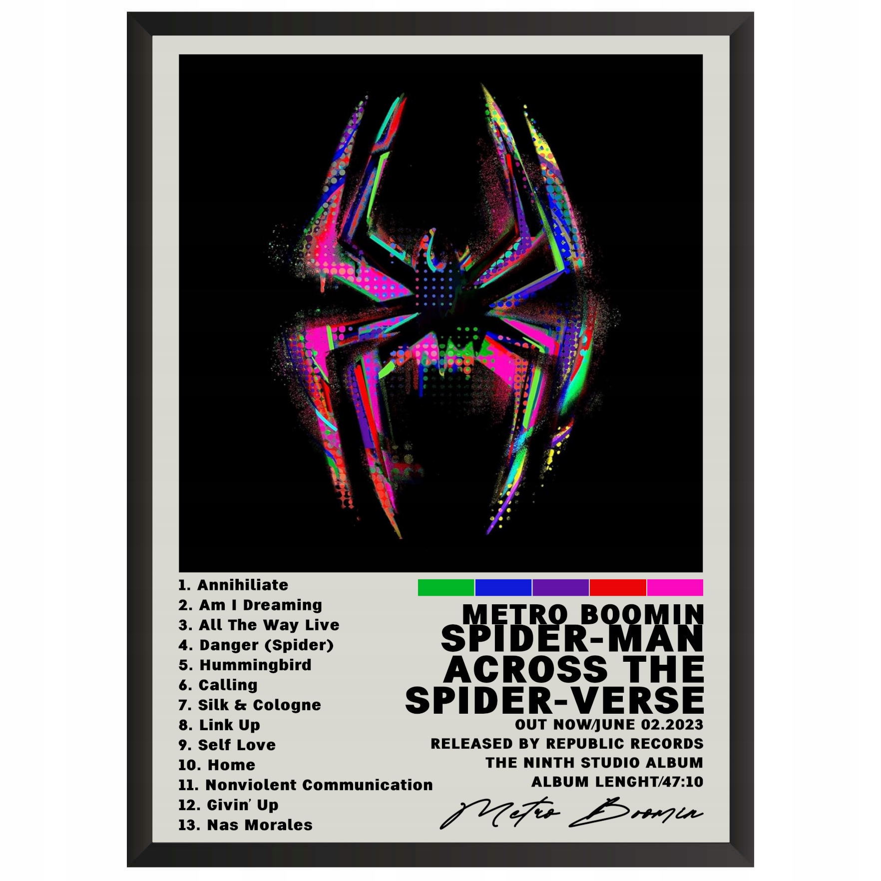 Metro Boomin Spider-man Across The Spider-Verse Plakat z albumem w ...